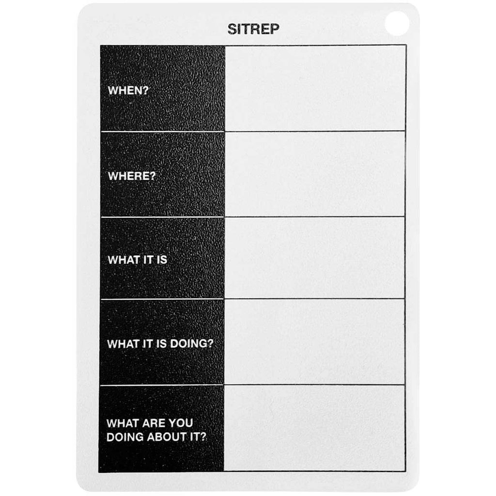 Fire Mission / Sitrep Plastic Battle Slate Card A6 | Military Kit