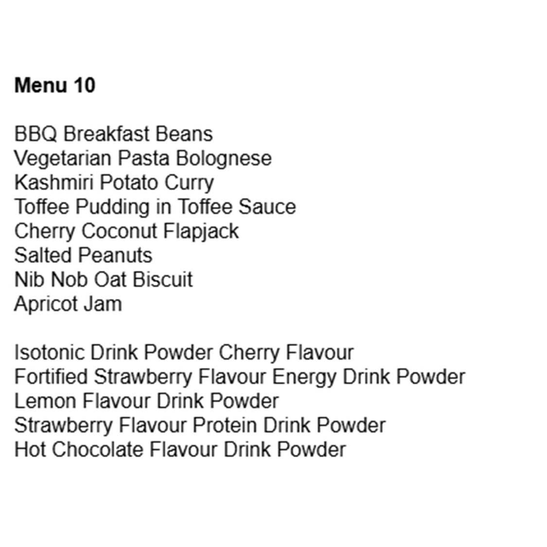 British Army 24 Hour Halal Ration Pack - Menu 10 | Military Kit