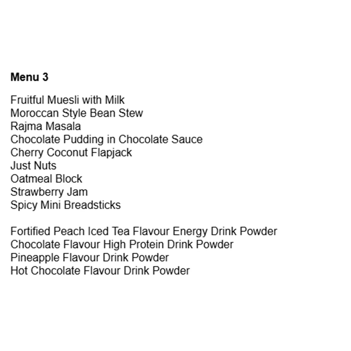 British Army 24 Hour Vegetarian Ration Pack - Menu 3 | Military Kit