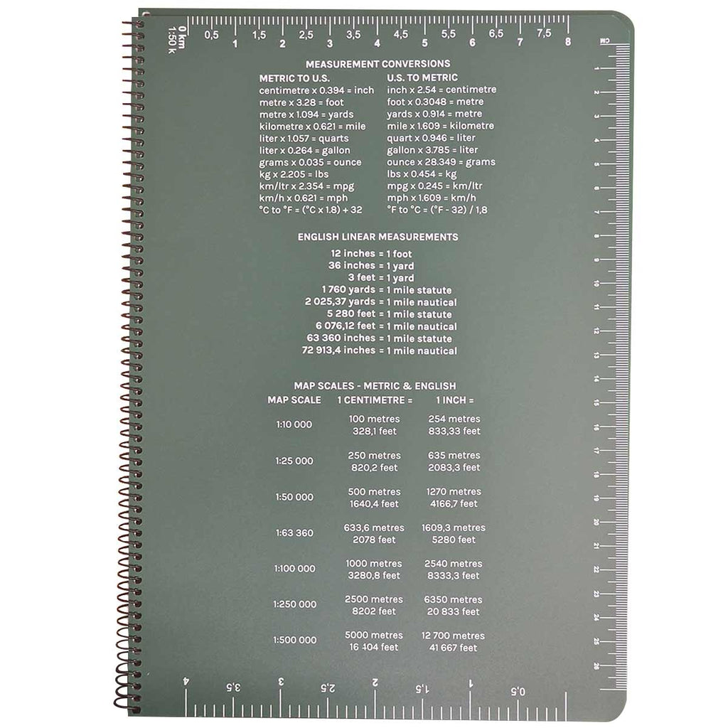 Modestone Side Spiral Waterproof Notebook A4 - Green | Military Kit