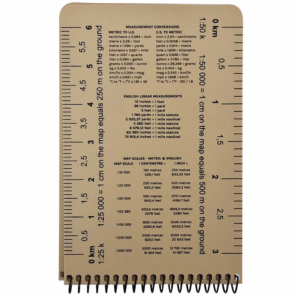 Modestone Top Spiral Waterproof Notepad 3 3/4" x 5 13/16" Tan ...