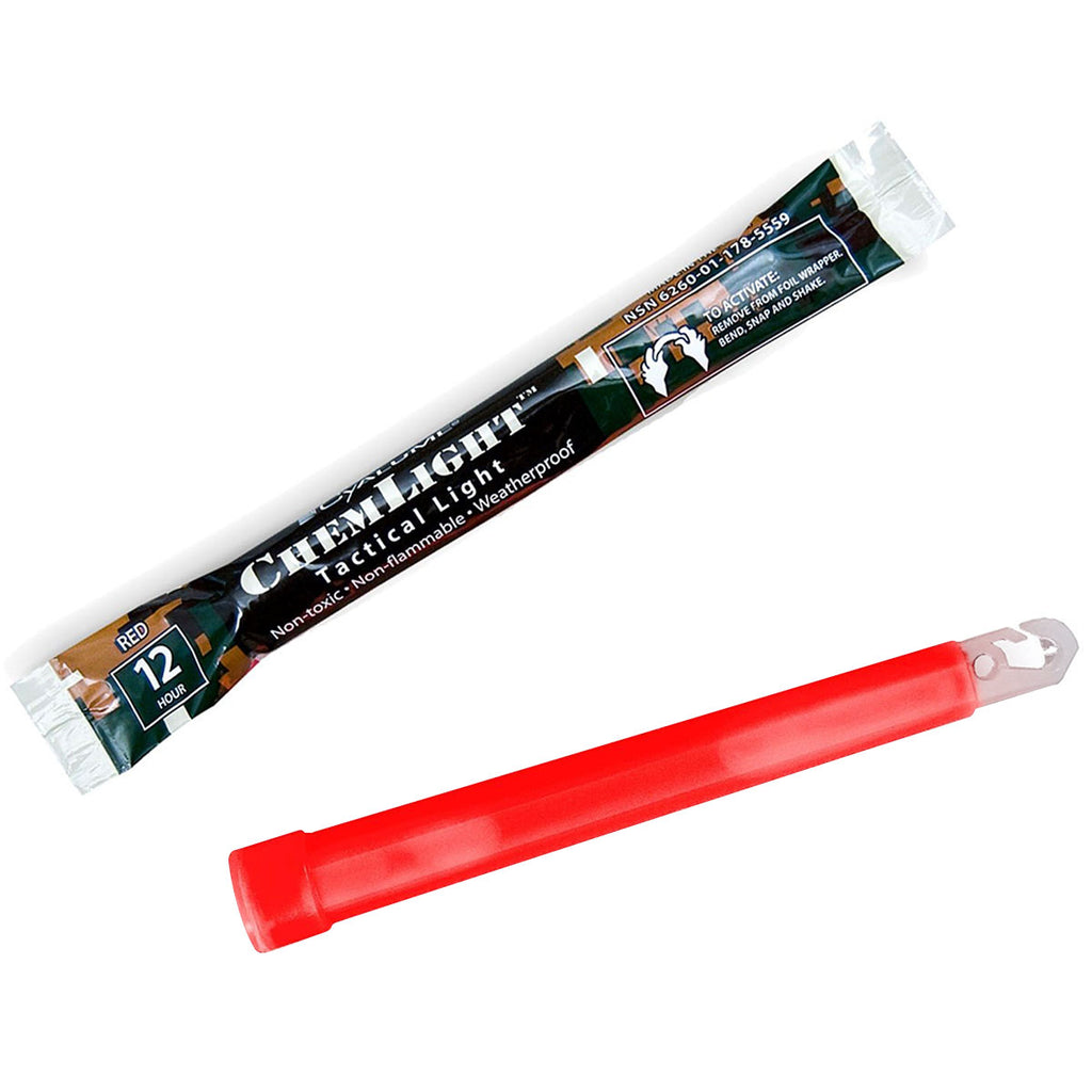 Cyalume Military Chemlight Lightstick 12 Hour 6” Red | Military Kit