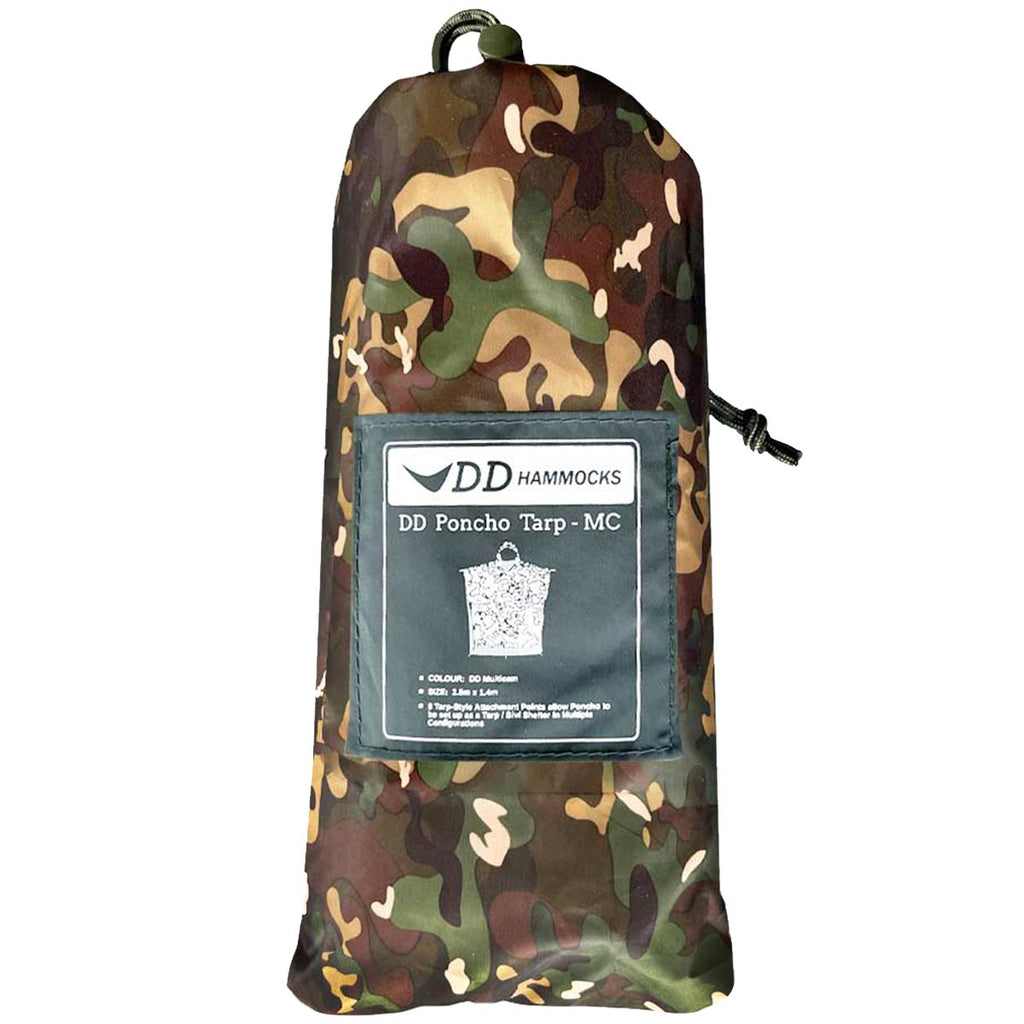 DD Hammocks Waterproof Poncho Tarp Multicam Camo - 2.5m x 1.4m ...