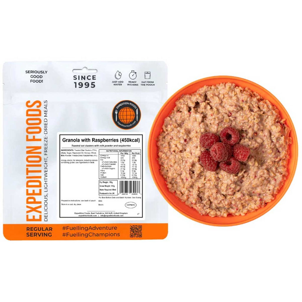 Expedition Foods Freeze-Dried Granola with Raspberries 450kcal