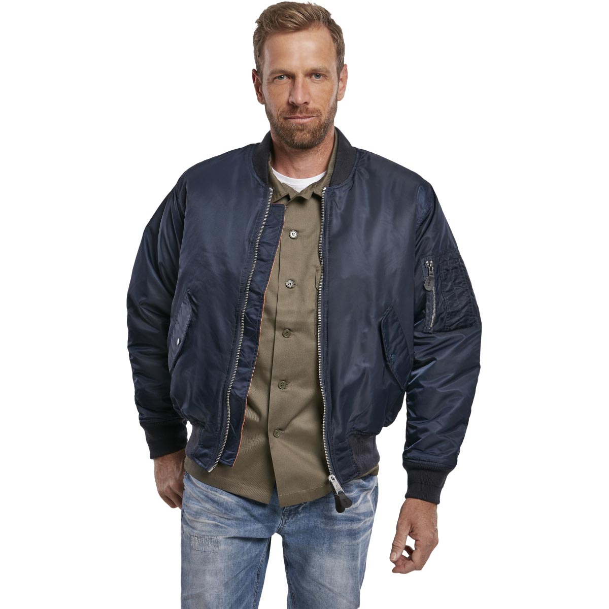 Brandit MA1 Bomber Flight Jacket Dark Navy - Free Delivery | Military Kit