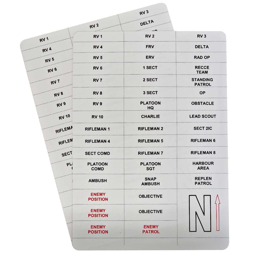 Heavy Duty Lightweight Plastic Model Kit Cards Pair | Military Kit