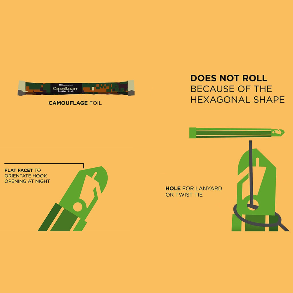 Cyalume Military Chemlight Lightstick 12 Hour 6” Orange | Military Kit