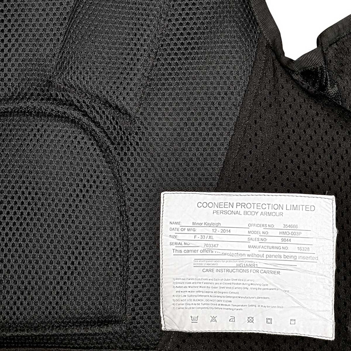 Cooneen Female Overt Stab Vest Bulletproof Body Armour WITH POCKETS ...