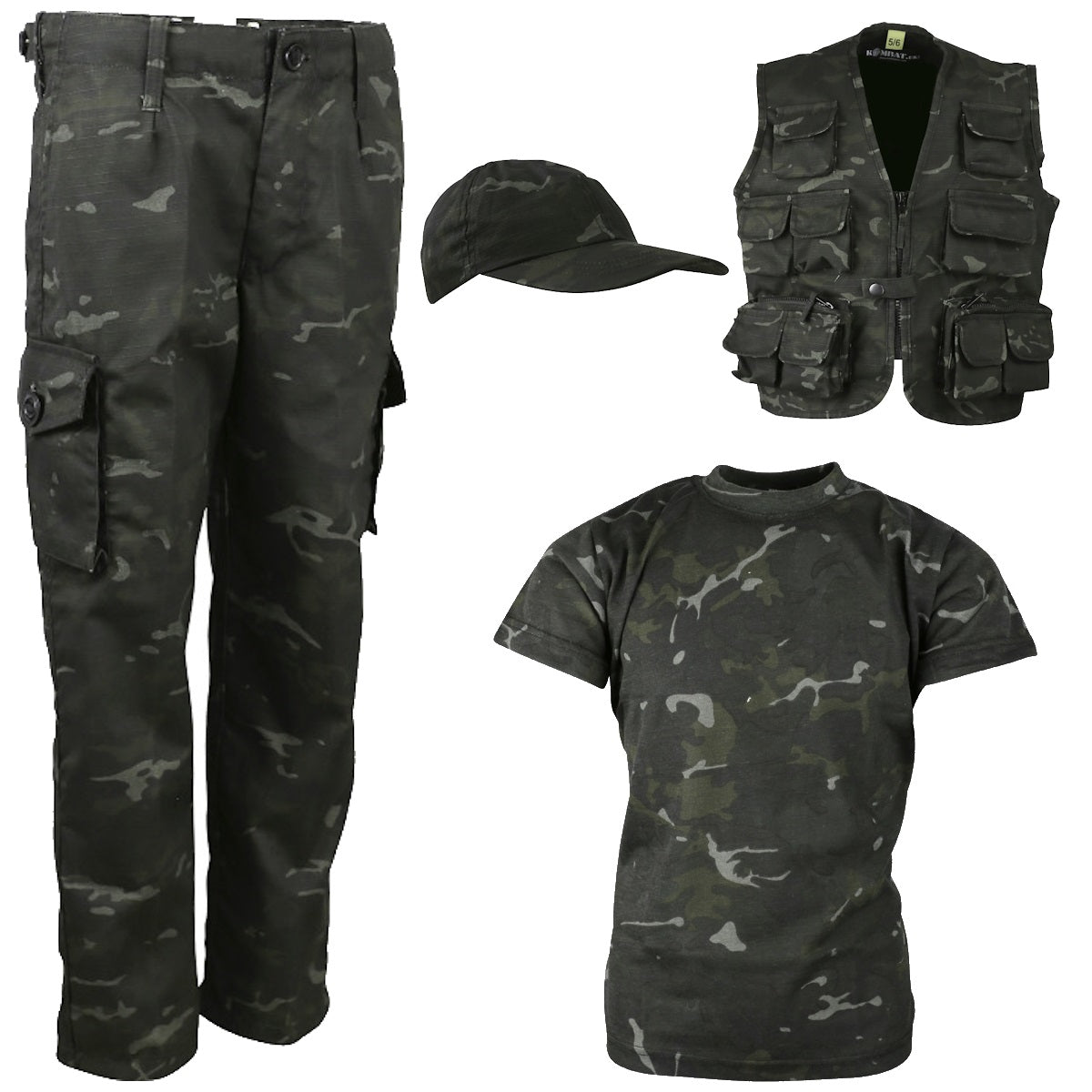 Kombat Kids Explorer Army Kit BTP Black Camo - Free Delivery | Military Kit