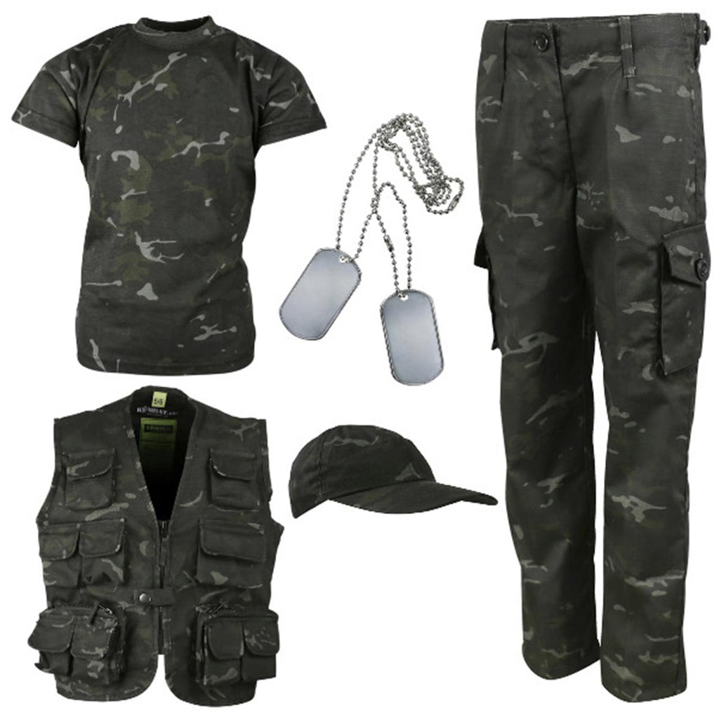 Kombat Kids Explorer Army Kit BTP Black Camo - Free Delivery | Military Kit