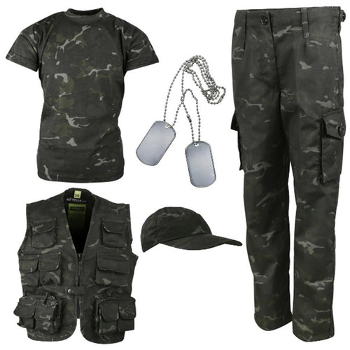 Kombat Kids Explorer Army Kit BTP Black Camo - Free Delivery | Military Kit
