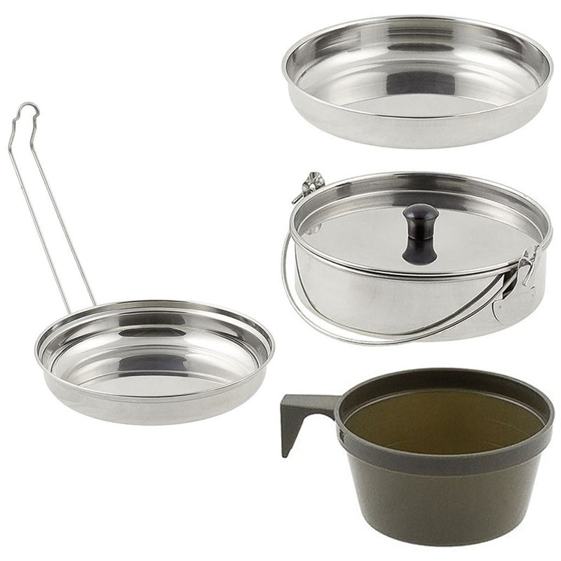 MFH Stainless Steel Mess Kit 5 Piece - Free Delivery | Military Kit