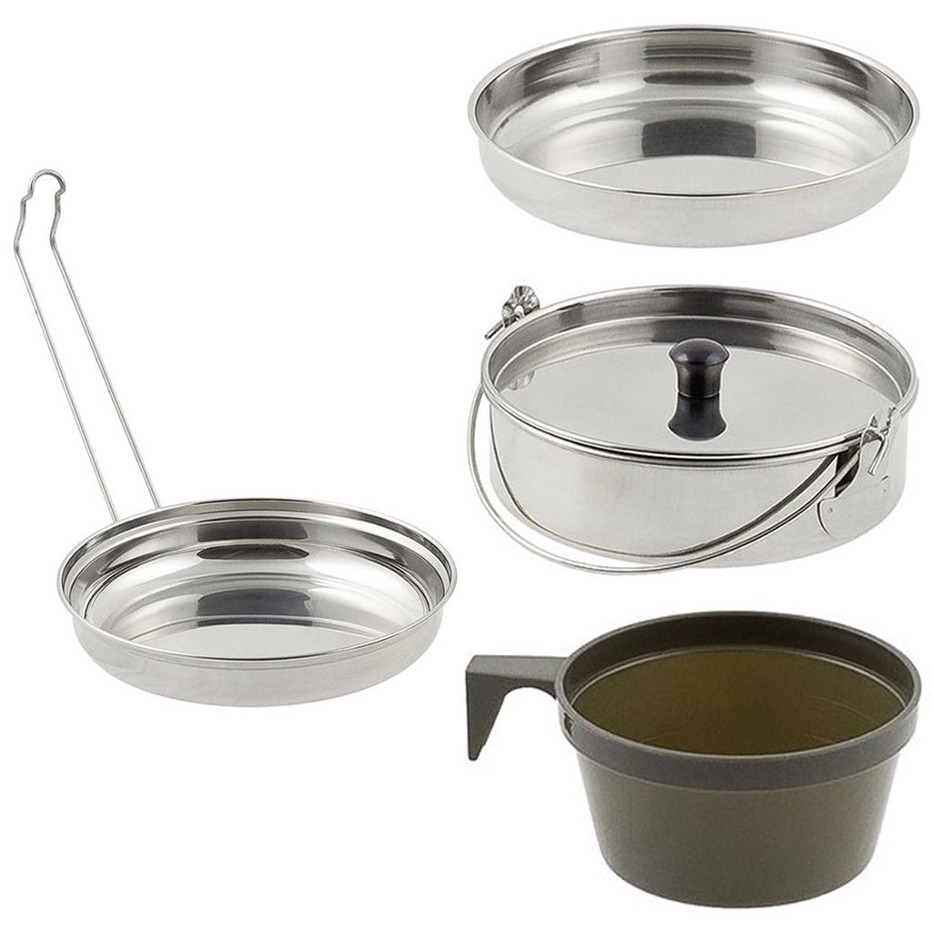 MFH Stainless Steel Mess Kit 5 Piece - Free Delivery | Military Kit