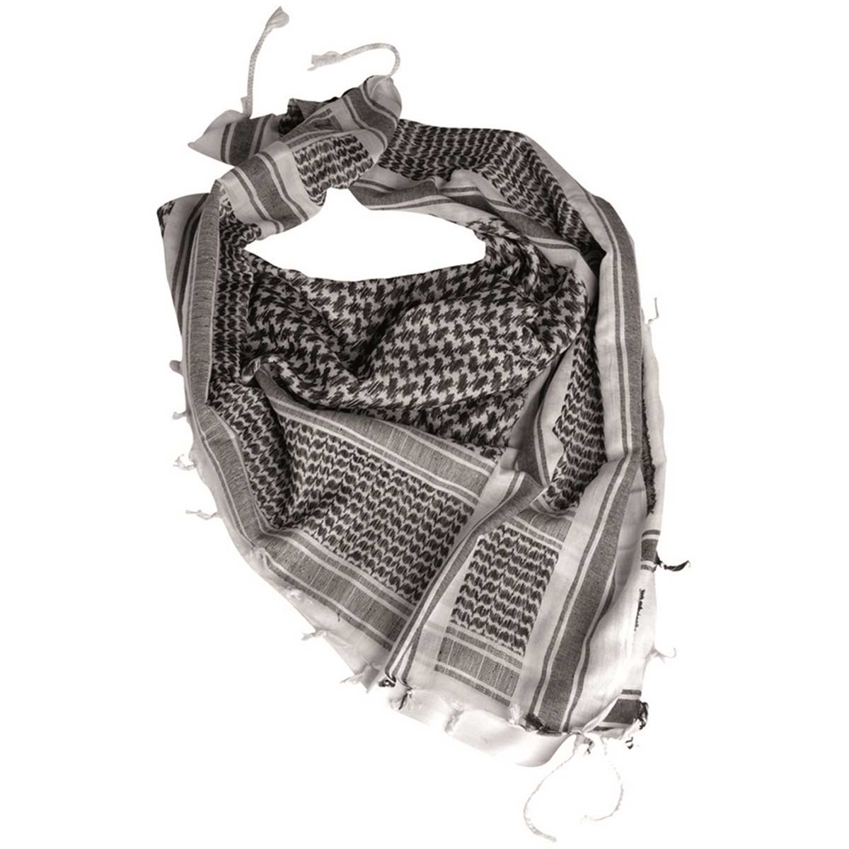 Mil-Tec Shemagh Head Scarf White / Black | Military Kit
