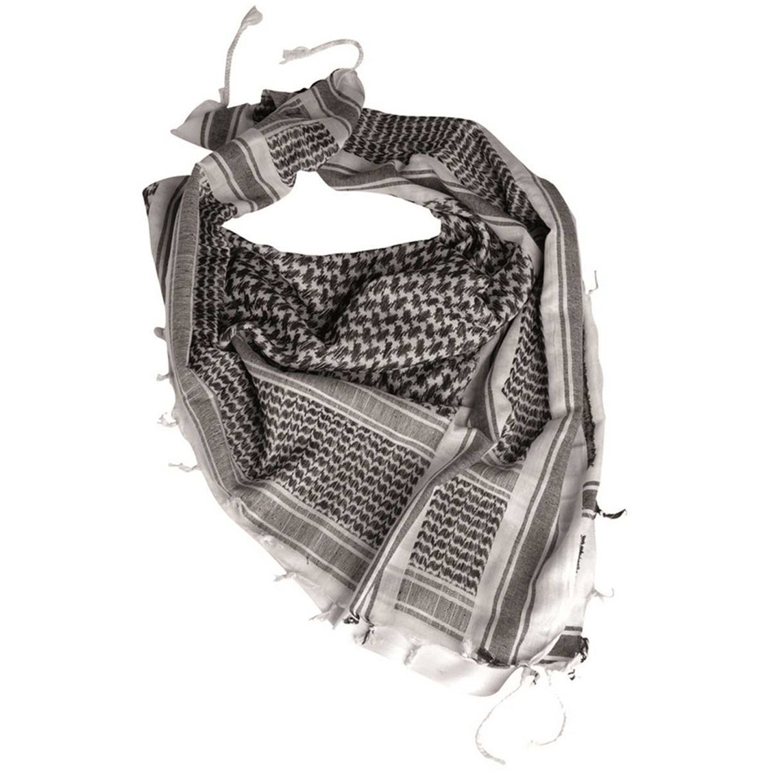 Mil-Tec Shemagh Head Scarf White / Black | Military Kit