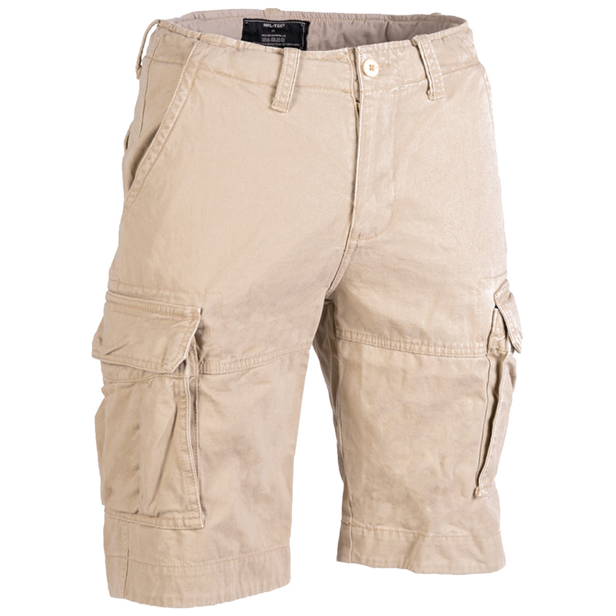 Mil-Tec Vintage Shorts Prewashed Khaki - Free Delivery | Military Kit