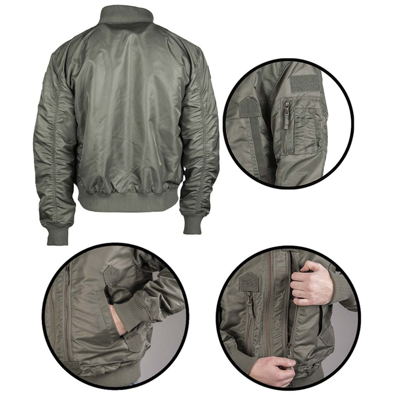 Mil-Tec US Tactical Bomber Flight Jacket Olive Drab | Military Kit