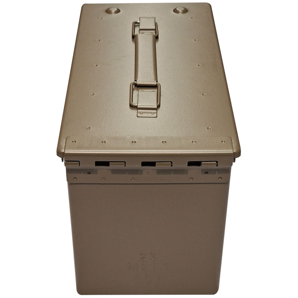 NATO M2A1 50 Cal Steel Ammo Box Desert Tan - Free Delivery | Military Kit