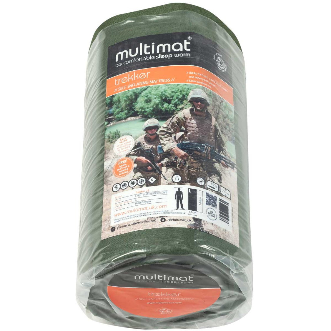 Multimat Trekker 25 Self Inflating Camping Mat MOD Green/Coyote ...