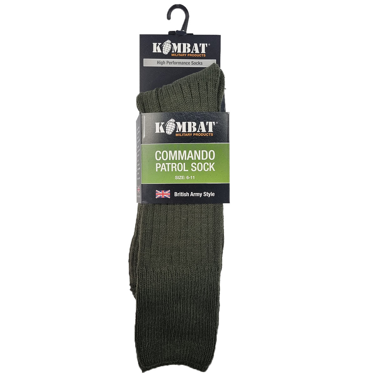 British Army Style Combat Socks Olive Green - Free Delivery | Military Kit