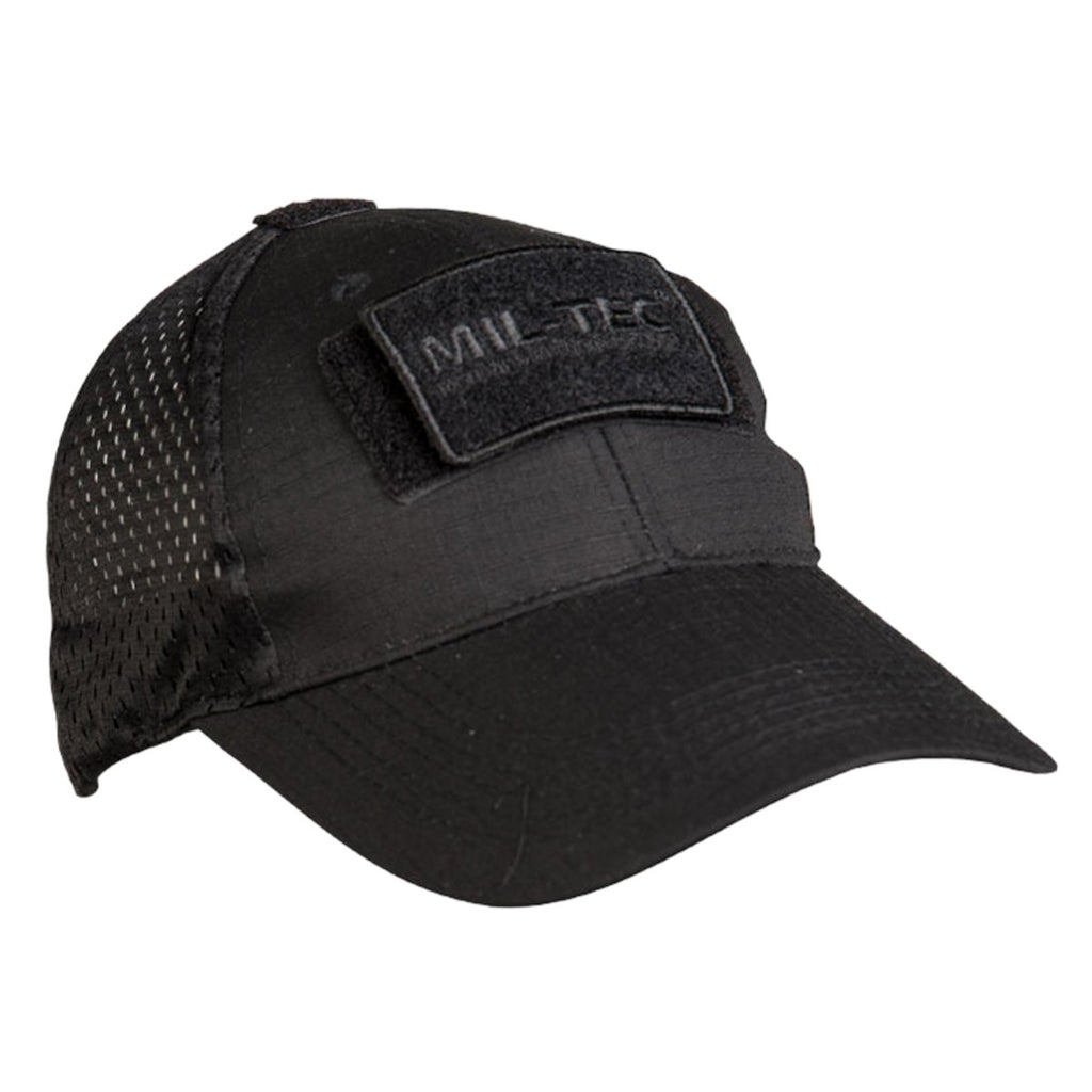 Mil-Tec Black Mesh Baseball Cap One-Size | Military Kit
