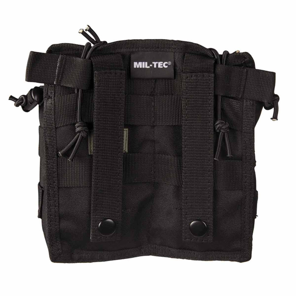 Mil-Tec Open Top Double Mag Pouch MOLLE Black | Military Kit