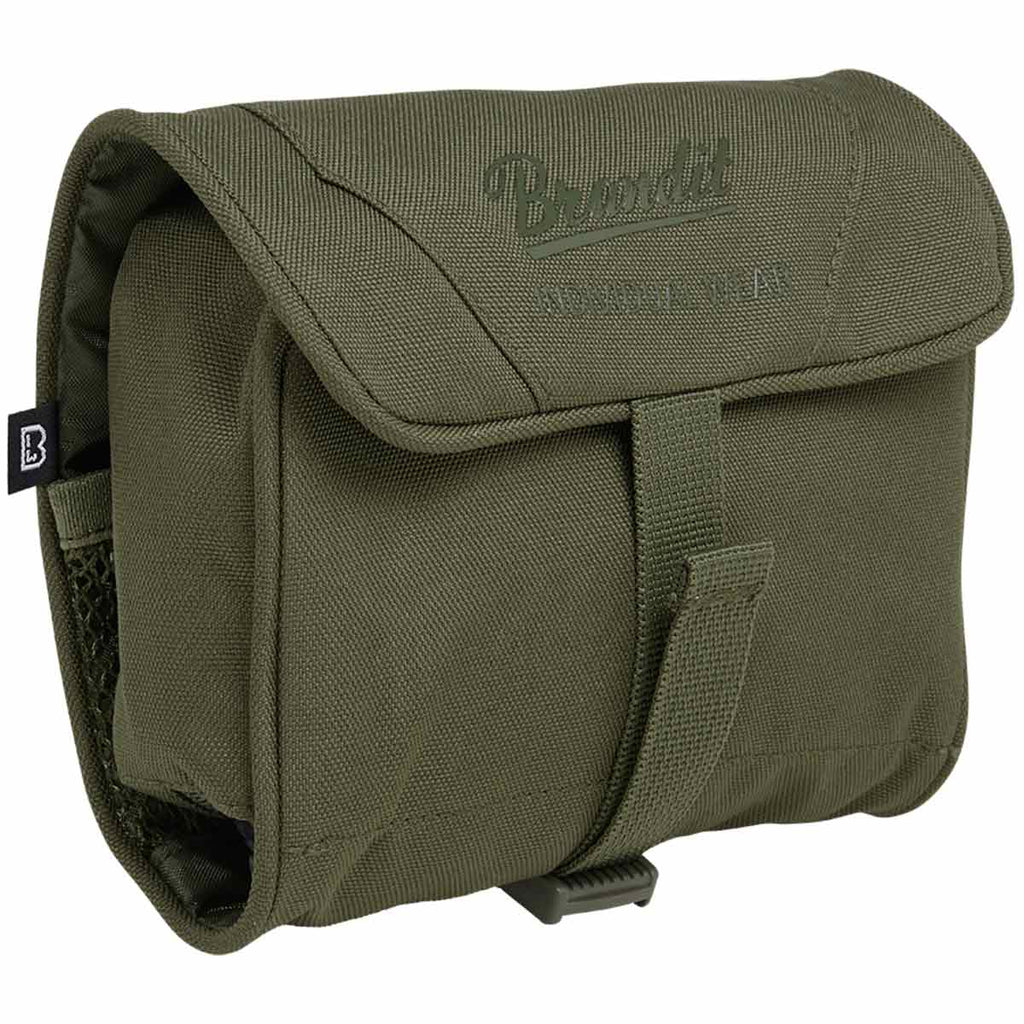 Brandit Toiletry Bag Medium Olive Green - Free Delivery | Military Kit