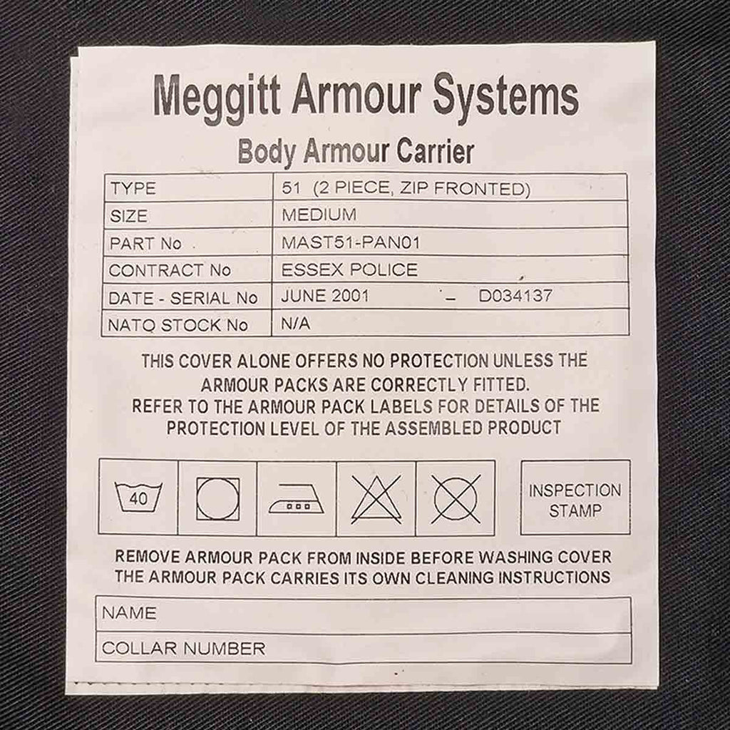 Meggitt Overt Stab Vest Bulletproof Body Armour Used - Free Delivery ...