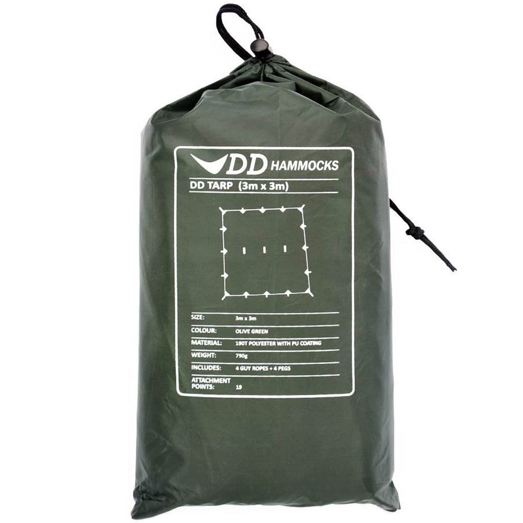 DD Hammocks Tarp 3x3 Waterproof Camping Shleter | Military Kit