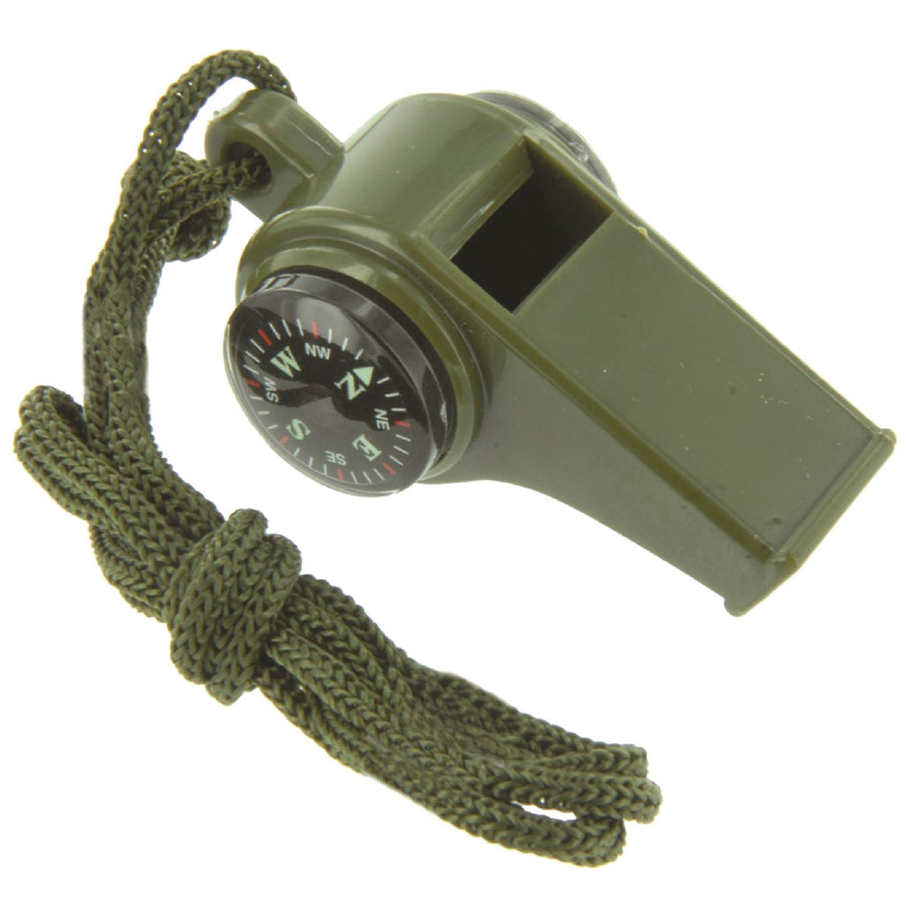 Highlander Survival Ranger Whistle with Thermometer + Compass