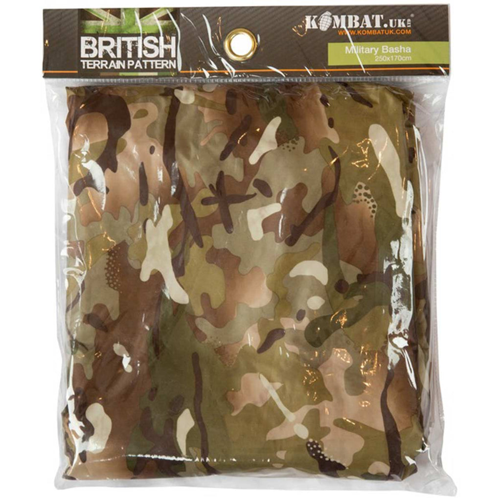 Kombat Military Basha Tarp BTP Camo 230cm x 170cm | Military Kit