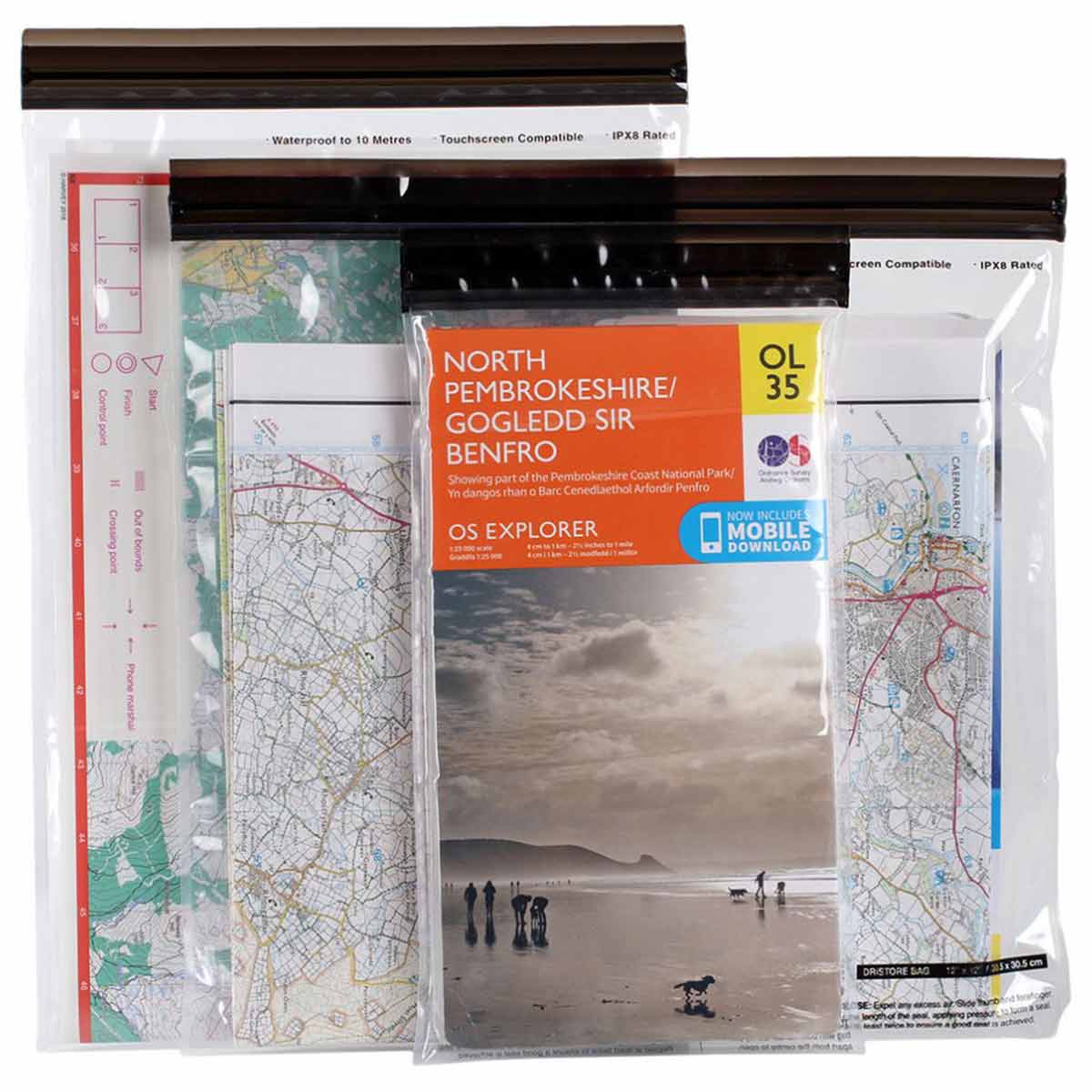 Lifeventure Dristore Waterproof Map Cases - 3 Pack