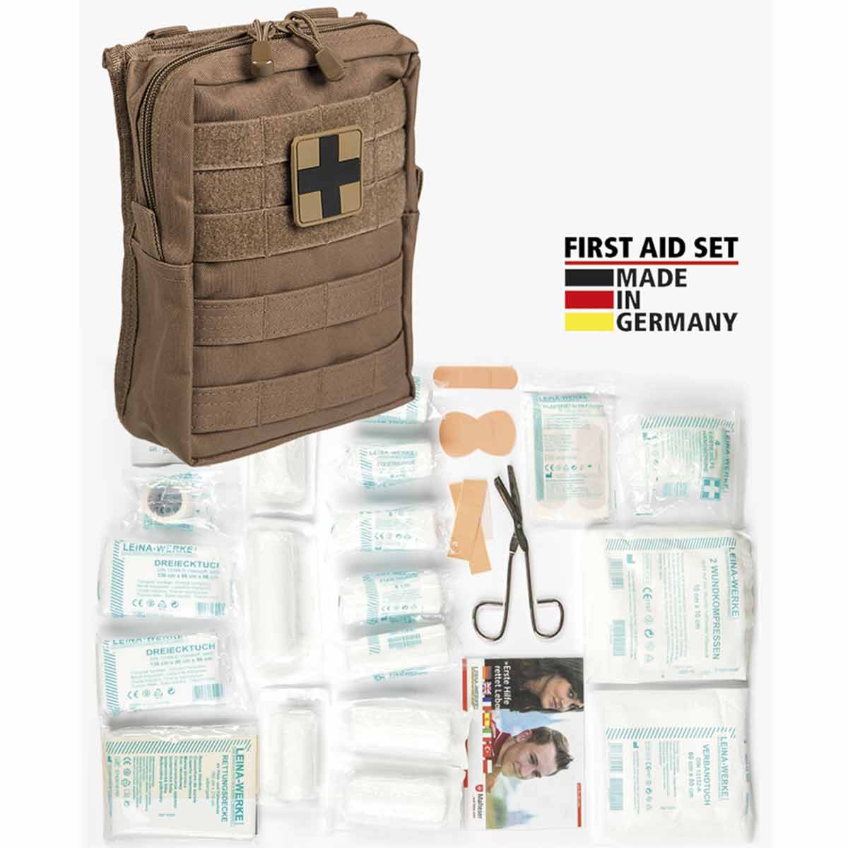 Mil-Tec First Aid Kit Large Dark Coyote Free UK Delivery | Military Kit
