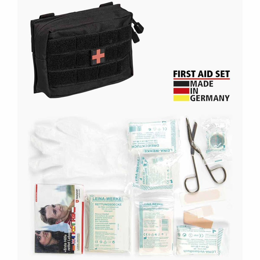 Mil-Tec Small First Aid Kit Black - Free UK Delivery | Military Kit