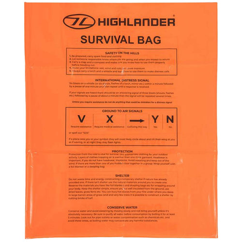 Highlander Emergency Survival Bag Orange | Military Kit